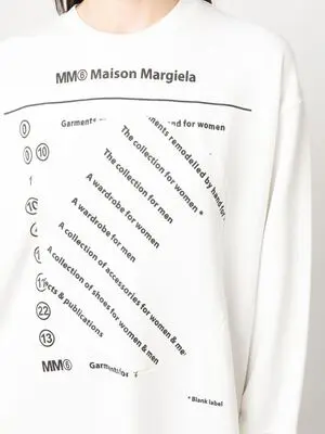 MAISON MARGIELA Logo Print Sweatshirt Dress