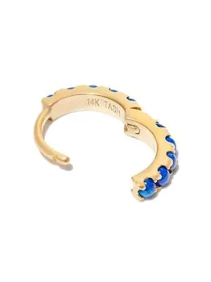 MARIA TASH 14kt Yellow Lapis Lazuli Hoop Earring