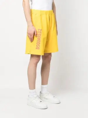 Dsquared2 Cotton Logo Print Shorts