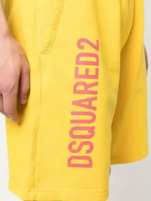 Dsquared2 Cotton Logo Print Shorts