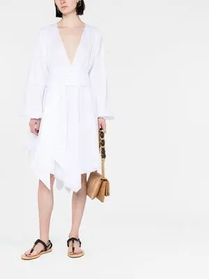 Alexandre Vauthier Ruched-detail Long-sleeve Midi Dress