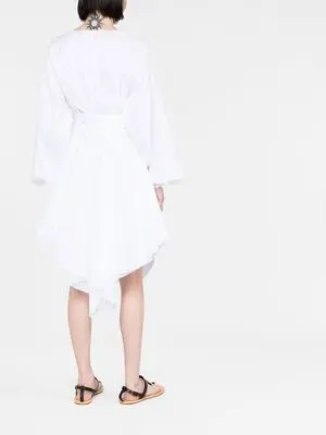 Alexandre Vauthier Ruched-detail Long-sleeve Midi Dress