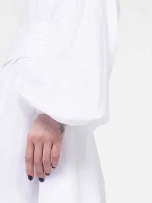Alexandre Vauthier Ruched-detail Long-sleeve Midi Dress