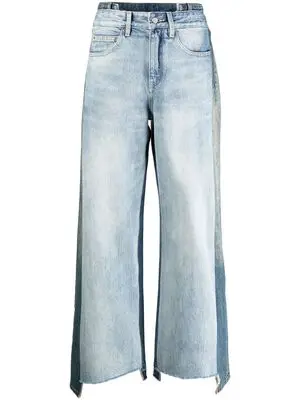 JNBY Patchwork Asymmetric Denim Jeans