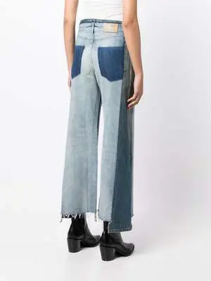 JNBY Patchwork Asymmetric Denim Jeans