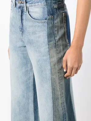 JNBY Patchwork Asymmetric Denim Jeans