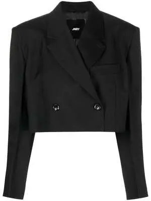JNBY Cropped Double-breasted Blazer - Black
