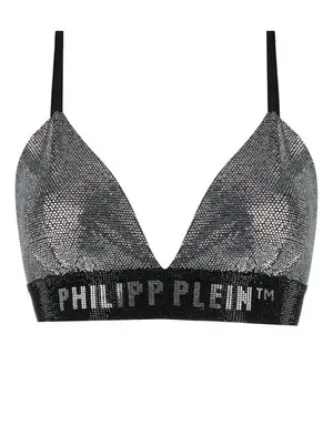 Philipp Plein Rhinestone Embellished Bra