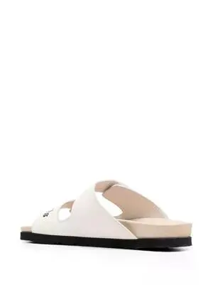 Palm Angels Logo-printed Leather Sandals - Neutrals