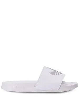 Adidas Adilette Lite Trefoil-logo Slides - White