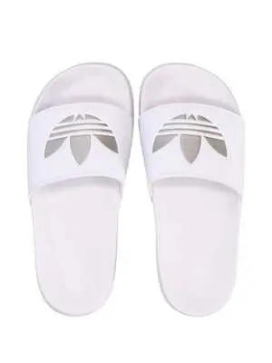 Adidas Adilette Lite Trefoil-logo Slides - White