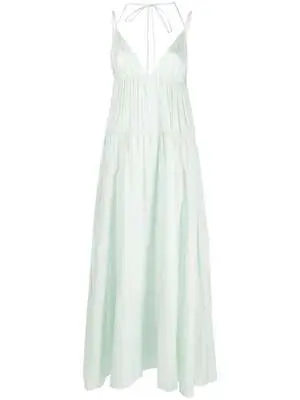 JOSEPH V-neck Long Dress - Green