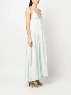 JOSEPH V-neck Long Dress - Green