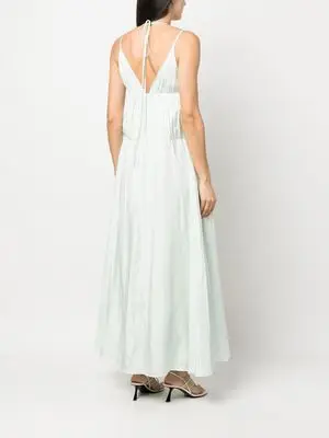 JOSEPH V-neck Long Dress - Green