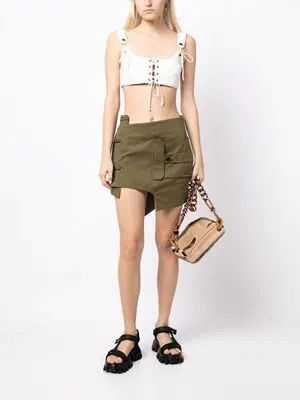 Monse Asymmetric Cargo-wrap Mini Skirt