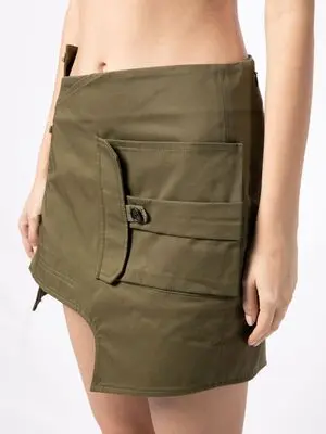 Monse Asymmetric Cargo-wrap Mini Skirt