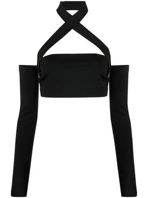 Dolce & Gabbana Cross-strap Cut-out Top - Black