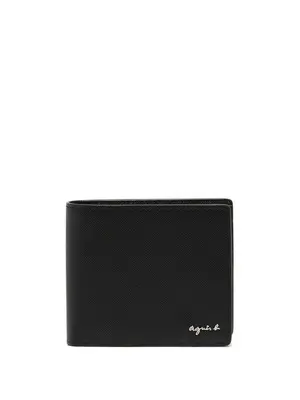 AGNÈS B. Logo-plaque Leather Wallet - Black