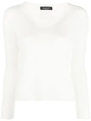 Fabiana Filippi Cashmere V-neck Sweater - White