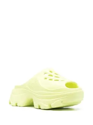 Adidas Logo-embossed Perforated Clogs - Yellow