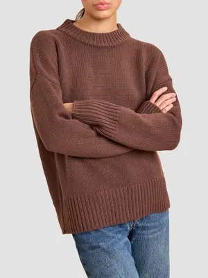 LA LIGNE Solid Marin Sweater Chocolate