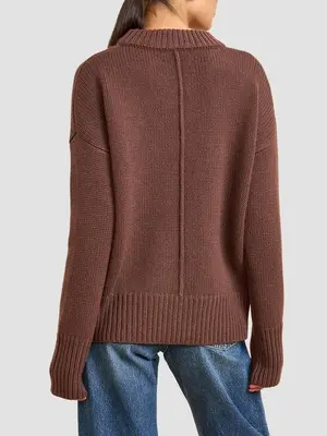 LA LIGNE Solid Marin Sweater - Chocolate