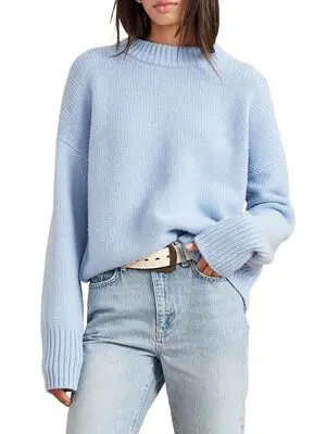 LA LIGNE Solid Marin Sweater Light Blue
