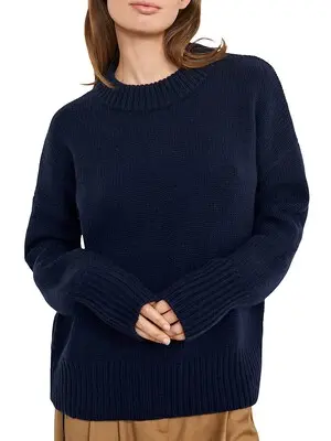 LA LIGNE Solid Marin Sweater Navy