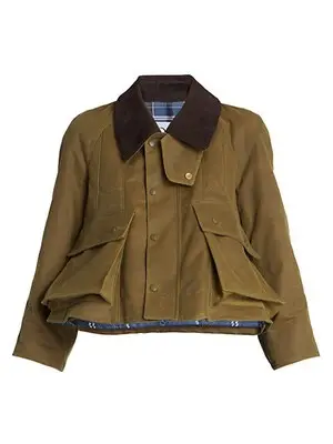 Loewe Women's Cropped Trapeze Jacket - Khaki Brown - Size 4 - Khaki Brown  - Khaki Brown