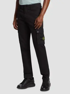 Stone Island Slim-fit Cotton Cargo Pants