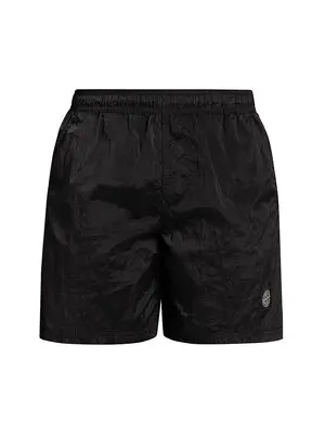 Stone Island Logo Swim Shorts Black
