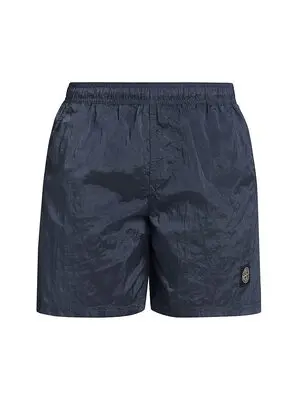 Stone Island Logo Swim Shorts Sky Blue
