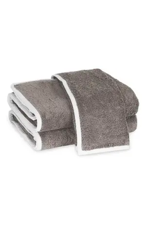 MATOUK Enzo Guest Towel Smoke Gray/ White