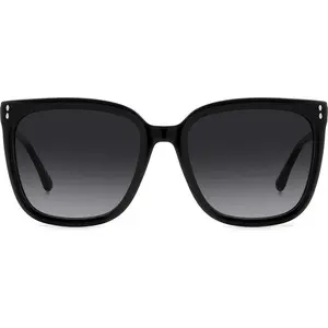 Isabel Marant 57mm Gradient Square Sunglasses - Black/grey Shaded