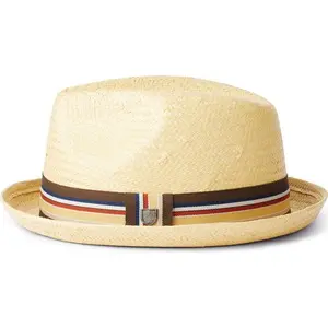 Brixton Castor Straw Fedora - Tan