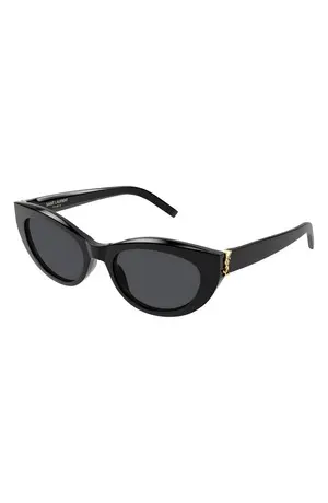 Saint Laurent 54mm Polarized Cat Eye Sunglasses Black