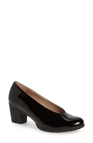 WONDERS Leather Pumps - Lack Black