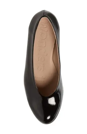 WONDERS Leather Pumps - Lack Black