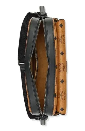 Mcm Medium Aren Coated Canvas Crossbody Bag