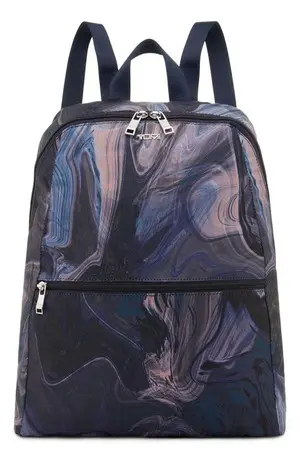Tumi Tumi Voyageur Just In Case Packable Travel Backpack Navy Liquid Print