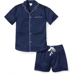 PETITE PLUME Cotton Short Pajamas - Navy