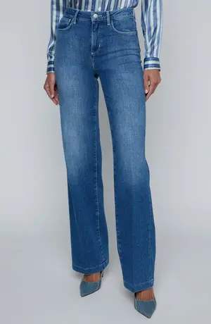 L'AGENCE Clayton Wide-leg Jeans - Riverside