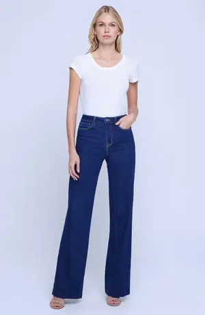 L'Agence Clayton Wide-leg Jeans