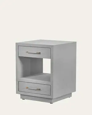 INTERLUDE HOME Taylor Small Bedside Chest, Gray - Grey