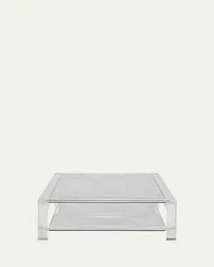 INTERLUDE HOME Surrey Acrylic Square Cocktail Table - Clear