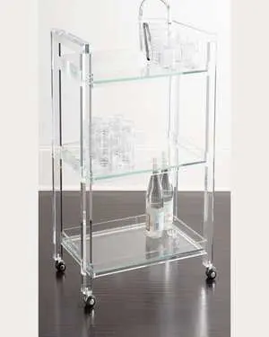 INTERLUDE HOME Ava Acrylic Bar Cart