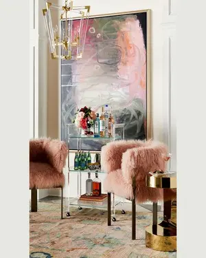 INTERLUDE HOME Ava Acrylic Bar Cart