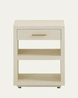 INTERLUDE HOME Livia Small Bedside Chest - Natural White