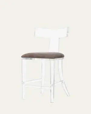 INTERLUDE HOME Tristan Klismos Counter Stool, 26 - Gray