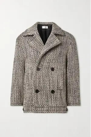 Saint Laurent Double-breasted Longline Wool Coat